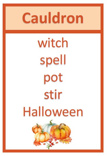Halloween Taboo Game, Halloween Party Game, Printable, INSTANT Digital ...