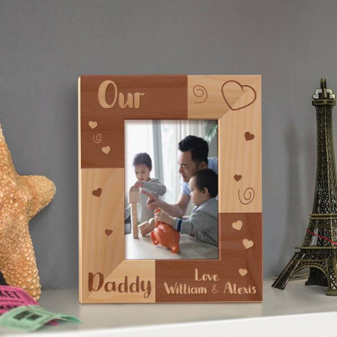 Our Daddy Photo Frame, Daddy's Picture Frame, Personalized Gift for Dad ...