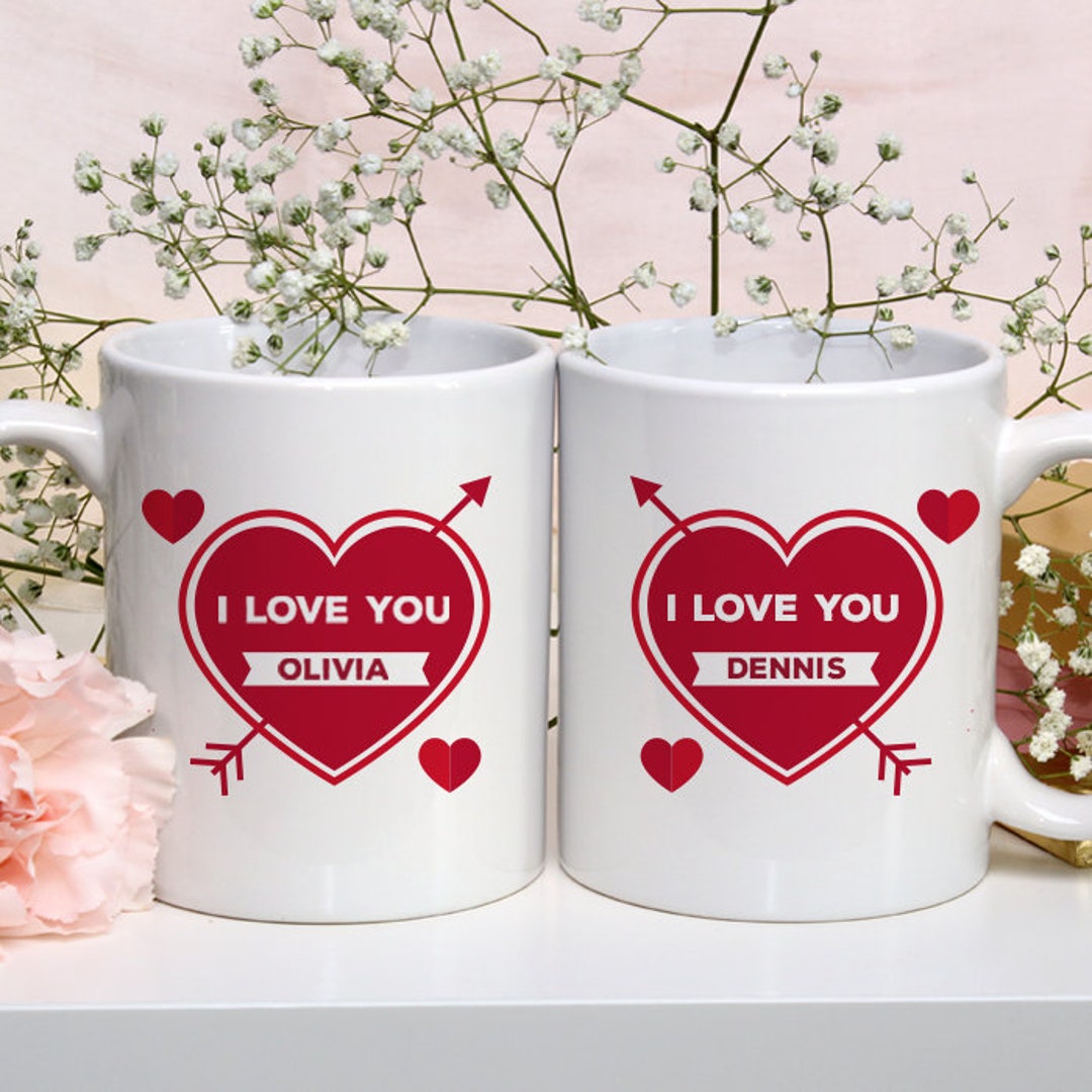 I Love You Mug, Unique Couple Coffee Mugs, Personalized Valentine’s Day ...