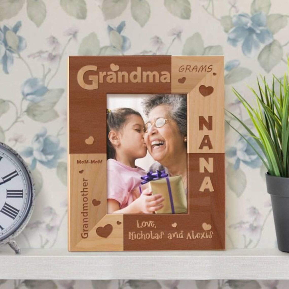 Grandma Picture Frame, Grandma Remembrance, Customized Photo Frame for ...