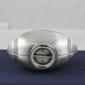 Personalized Piggy Bank, Customized Decorative Pewter Football Piggy ...
