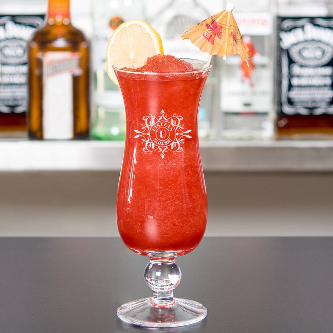 Personalized Cocktail Glass Etched Custom Pina Colada | Etsy