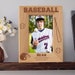 Custom Baseball Picture Frame, Wooden Photo Frame, Personalized Photo ...