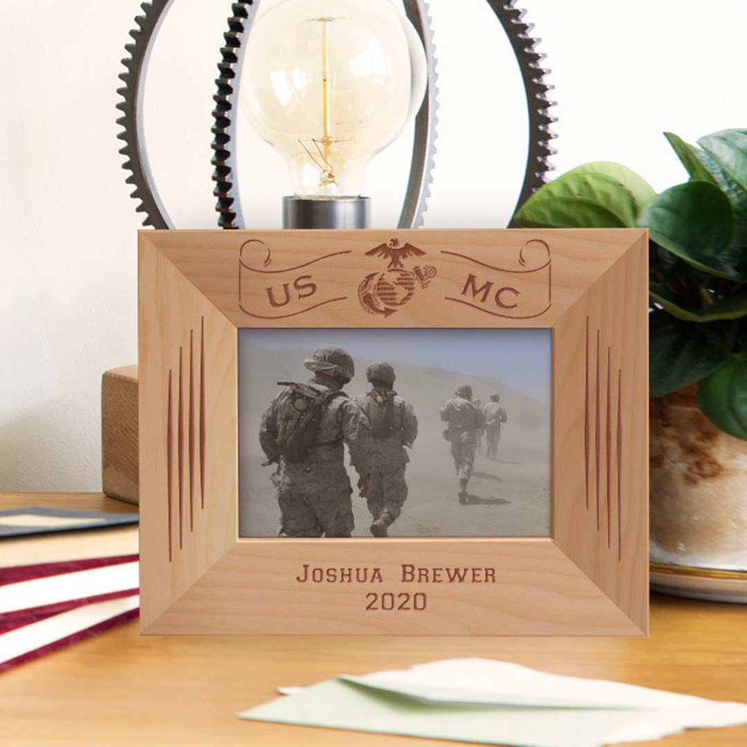 USMC Personalized Wooden Frame - Etsy