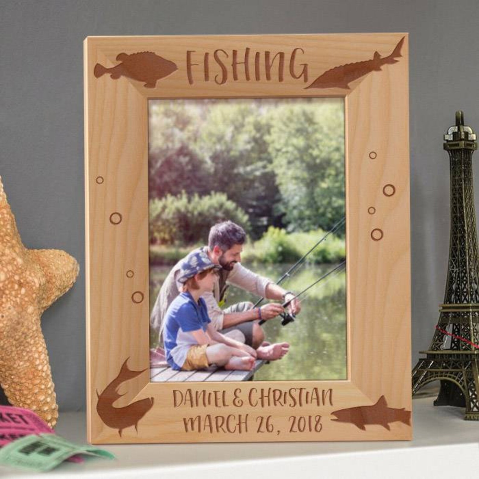Fishing Picture Frame Personalized Picture Frame Fishing | Etsy