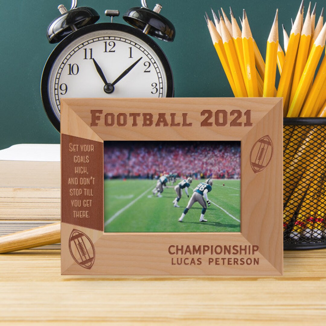 Custom Football Photo Frame, Personalized Picture Frame, Engraved Dont ...