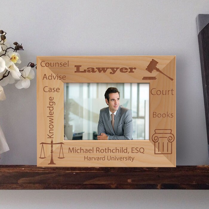 Lawyer Picture Frame, Law School Gift for Lawyer, Personalized Photo ...