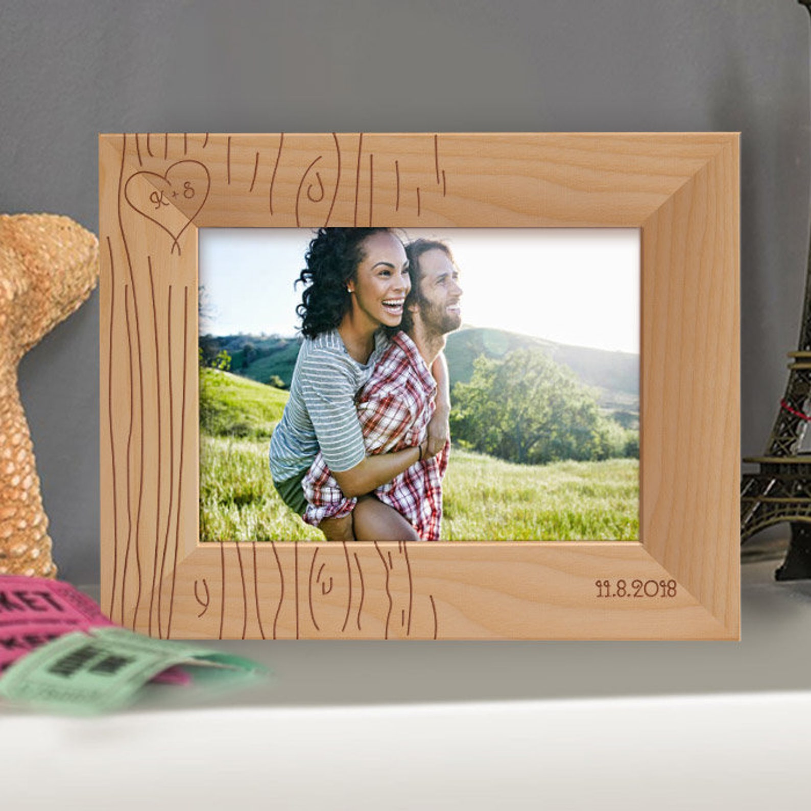 Pareja en amor marco de imagen personalizada marco de la foto | Etsy