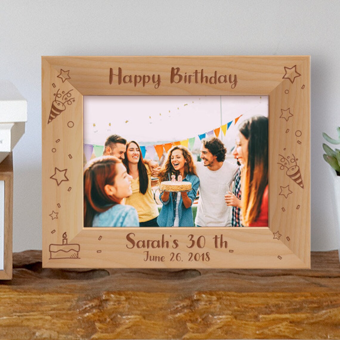 30th Birthday Personalized Picture Frame Name Engraved Frame | Etsy
