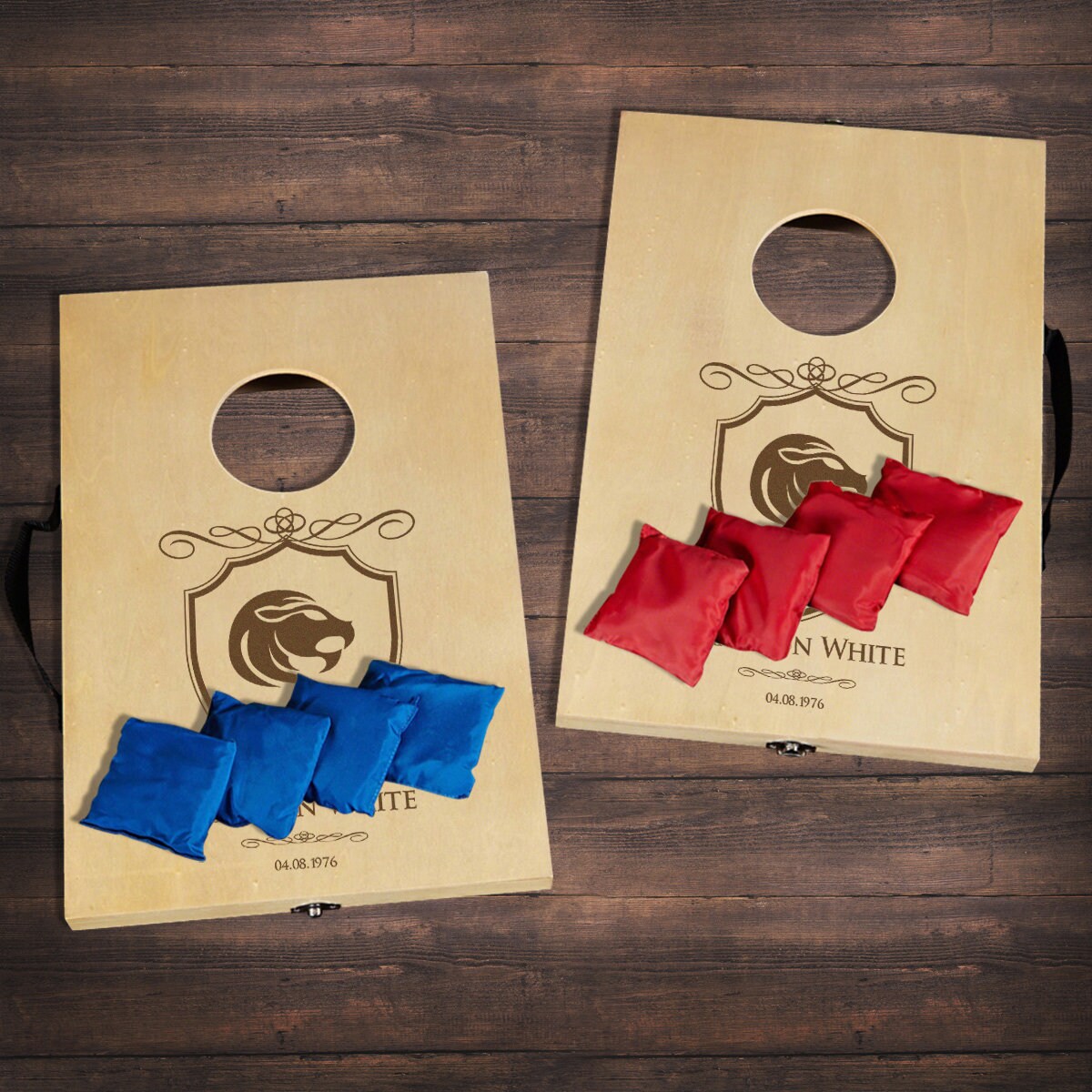 Personalized Game, Custom Cornhole Boards, Personalized Bean Bag Toss ...