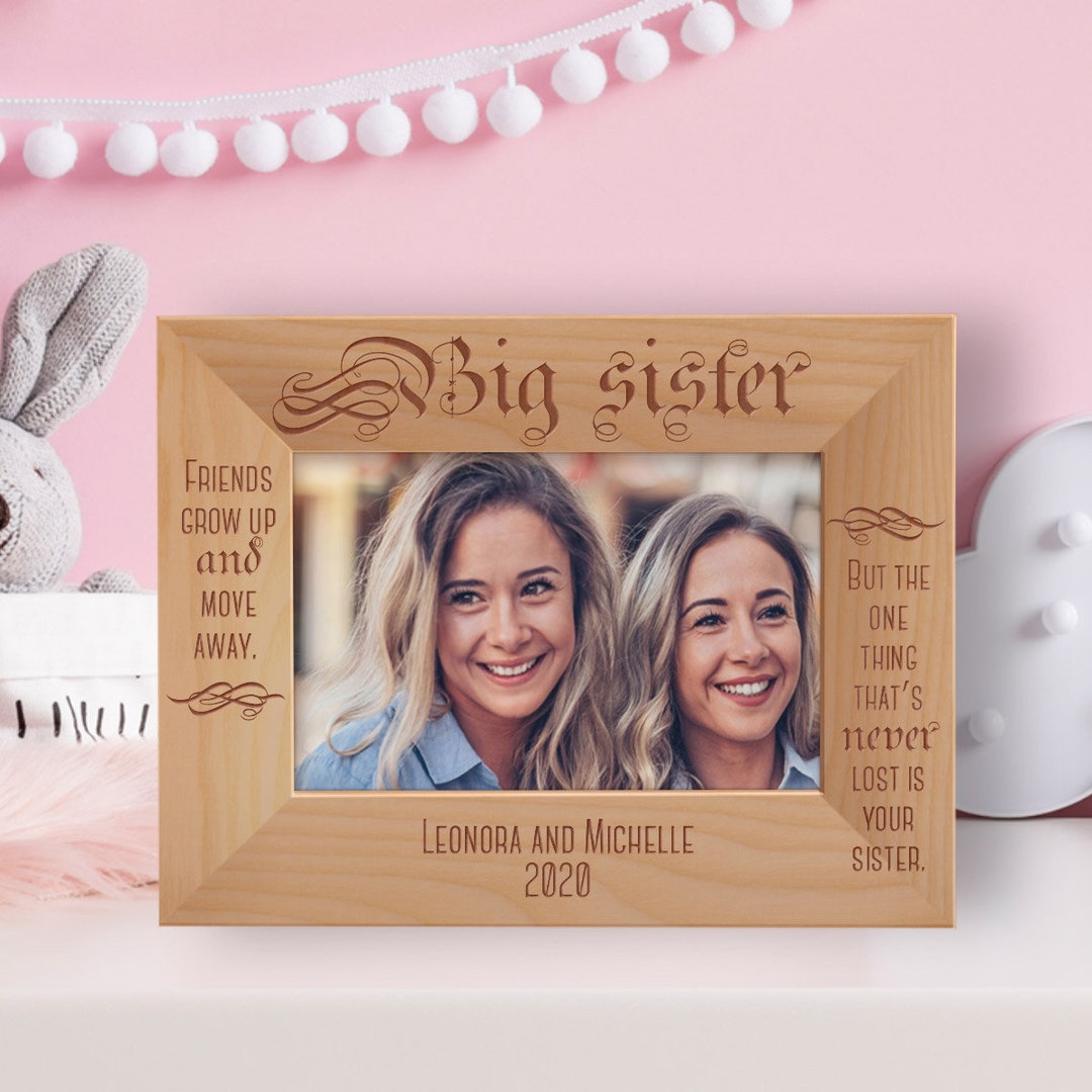 Custom Big Sister Picture Frame, Personalized Gift Picture Frame ...