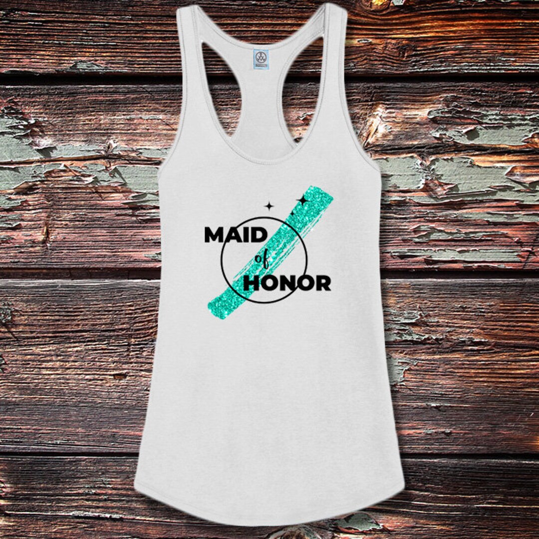 Personalized Maid of Honor Tank Top, Bachelorette Party Top, Cotton ...