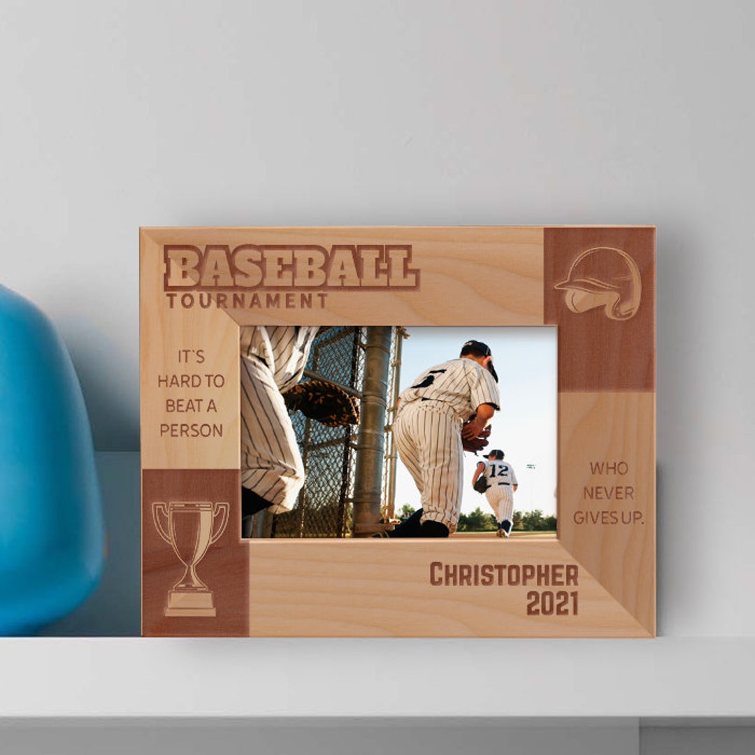 Custom Baseball Picture Frame, Personalized Photo Frame, Engraved Never ...