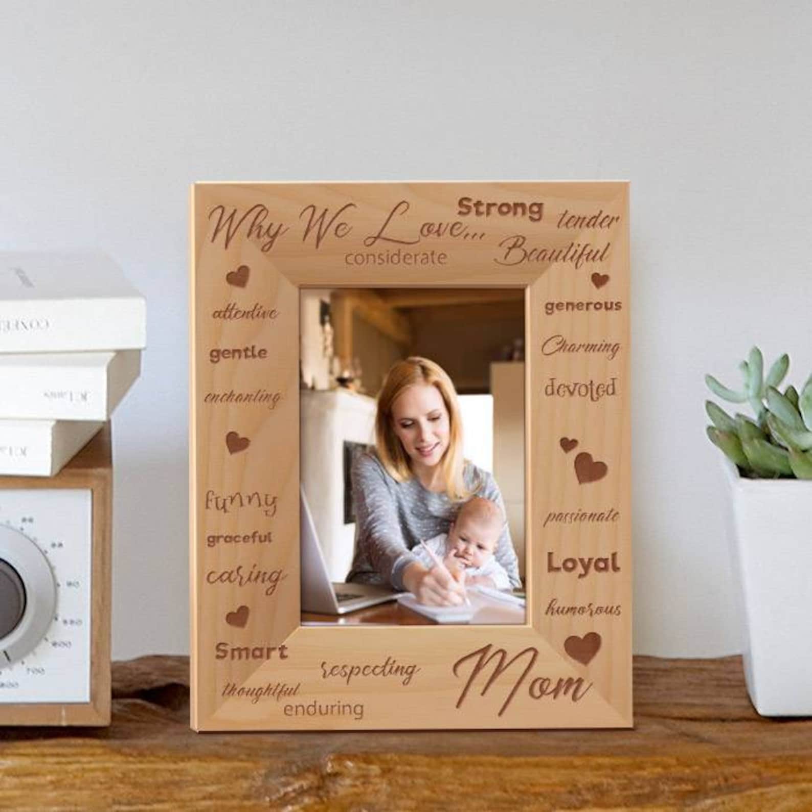 Mom Picture Frame, Wooden Picture Frames, Mother Photo Frame ...