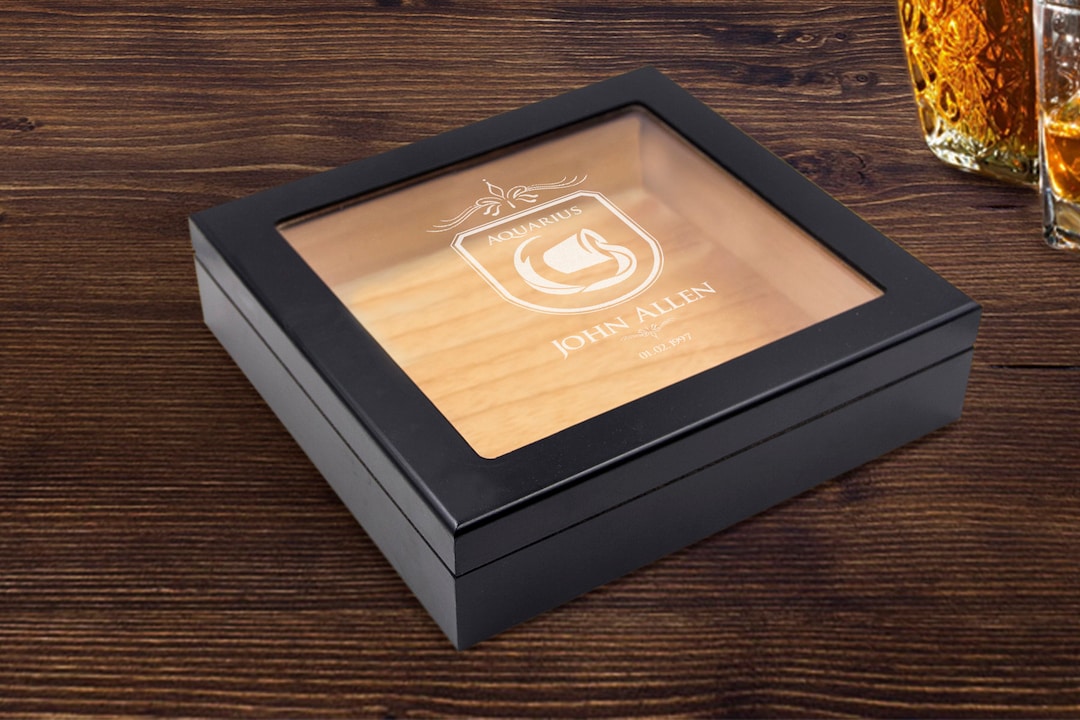 Personalized Cigar Humidor Box, Customized Cigar Humidor Box, Engraved ...