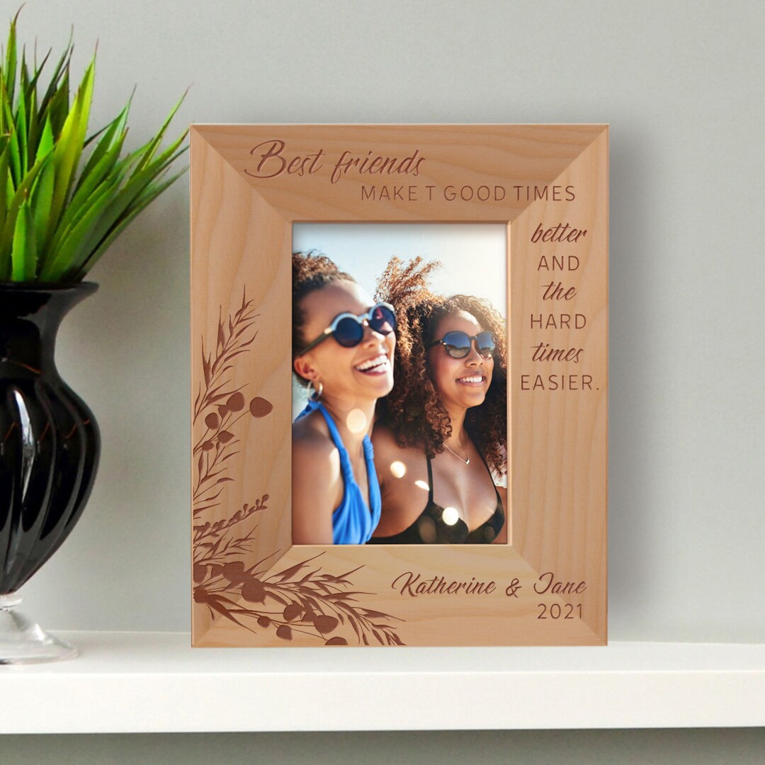 Personalized Best Friends Photo Frame, Custom Friendiversary Photo ...