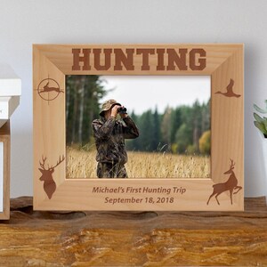 First Hunting Picture Frame, Personalized Picture Frames, Wooden ...