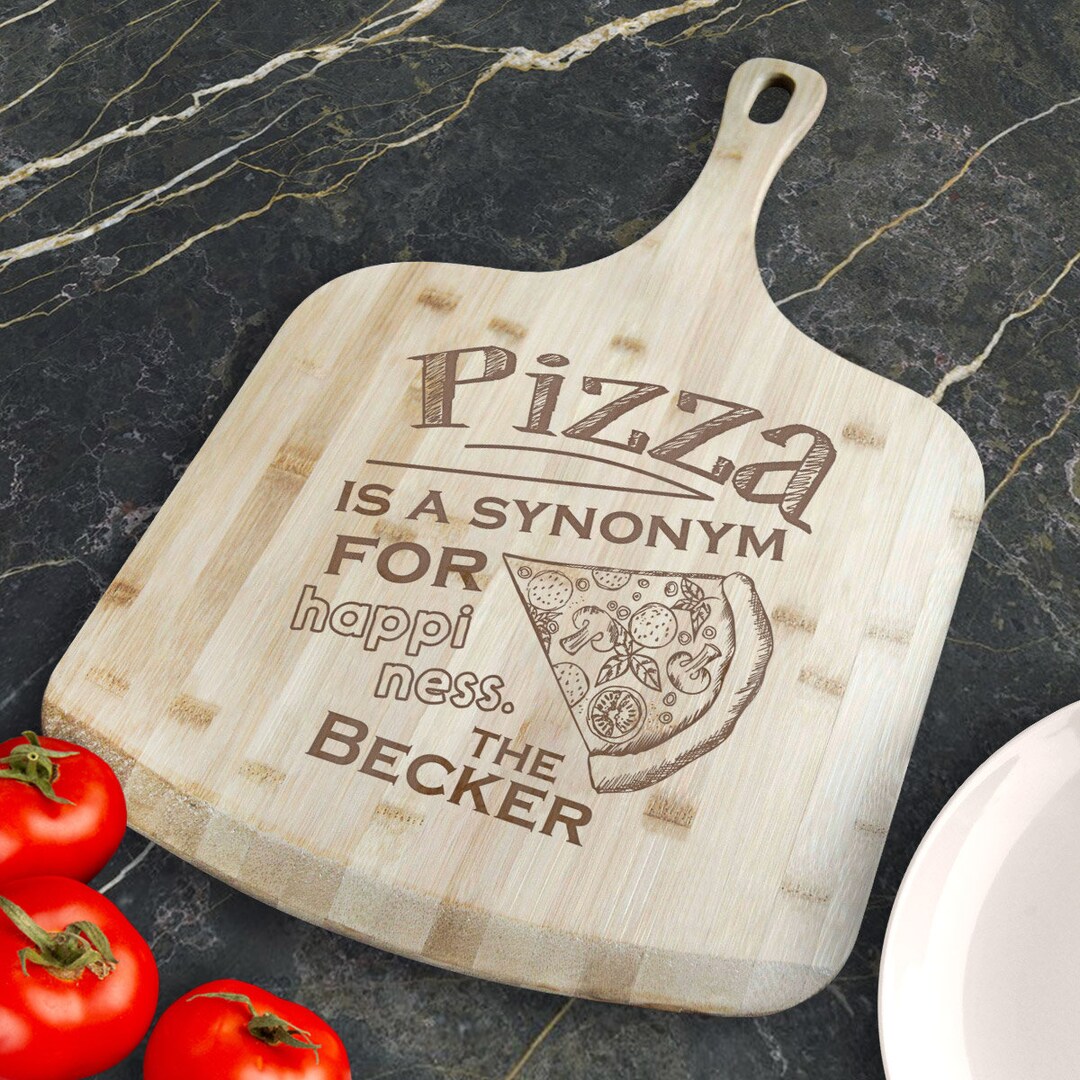 Personalized Bamboo Pizza Board: Engraved Pizza Peel Gift - Etsy