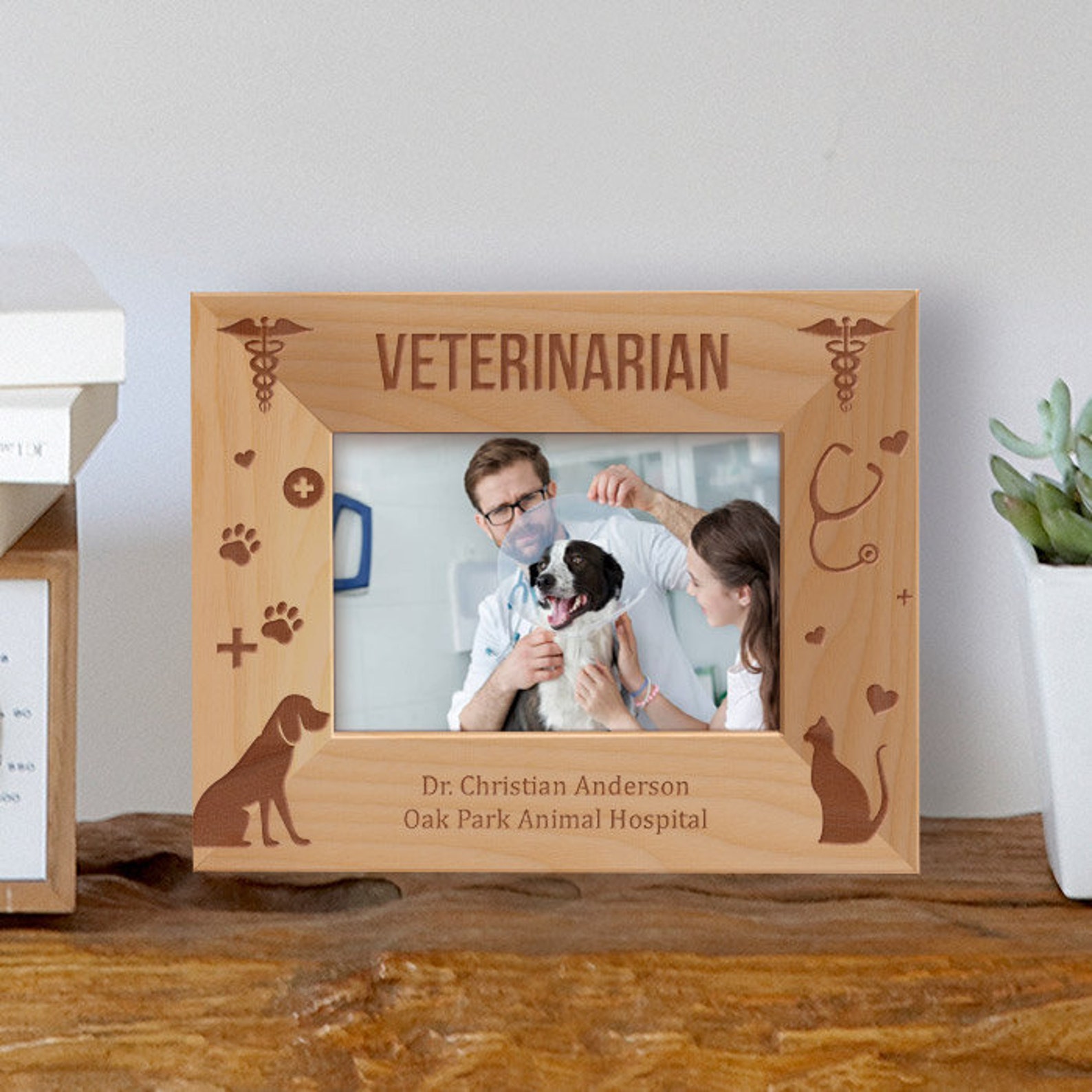 Veterinarian Gift Ideas Personalized Picture Frame Engraved | Etsy
