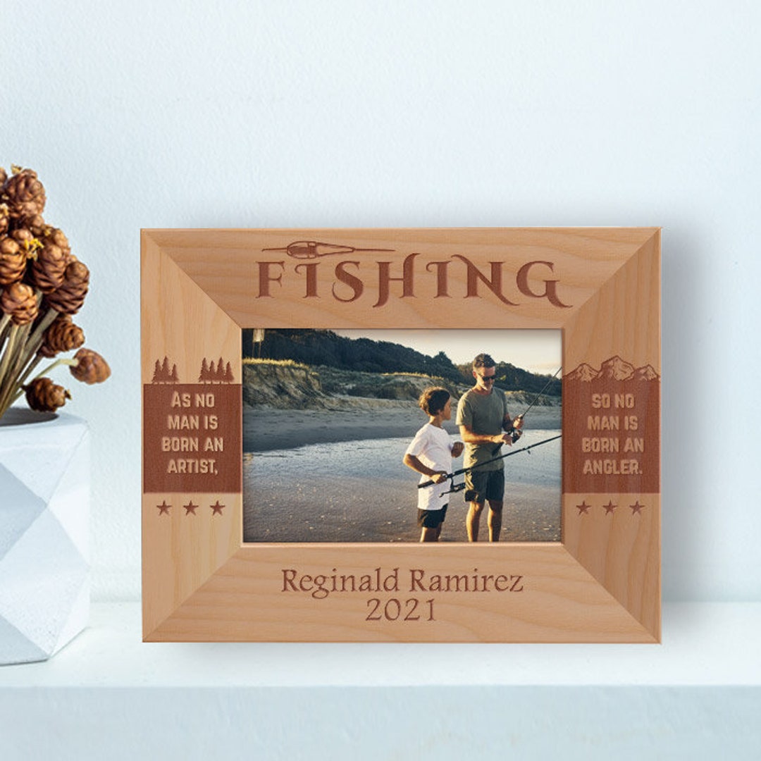 Personalized Fishing Photo Frame, Custom Friendiversary Picture Frame ...