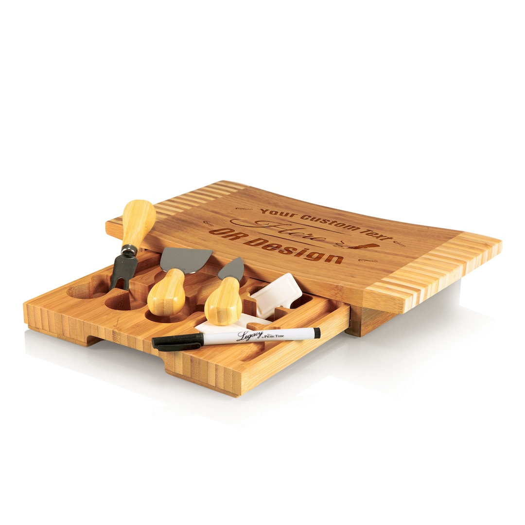 Personalized Concavo Cheese Board Set With Name, Custom Monogrammed ...