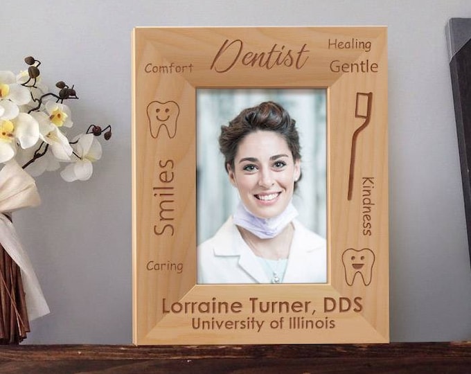 Dentist Photo Frame, Personalized Picture Frame for Dentists, Dentist ...