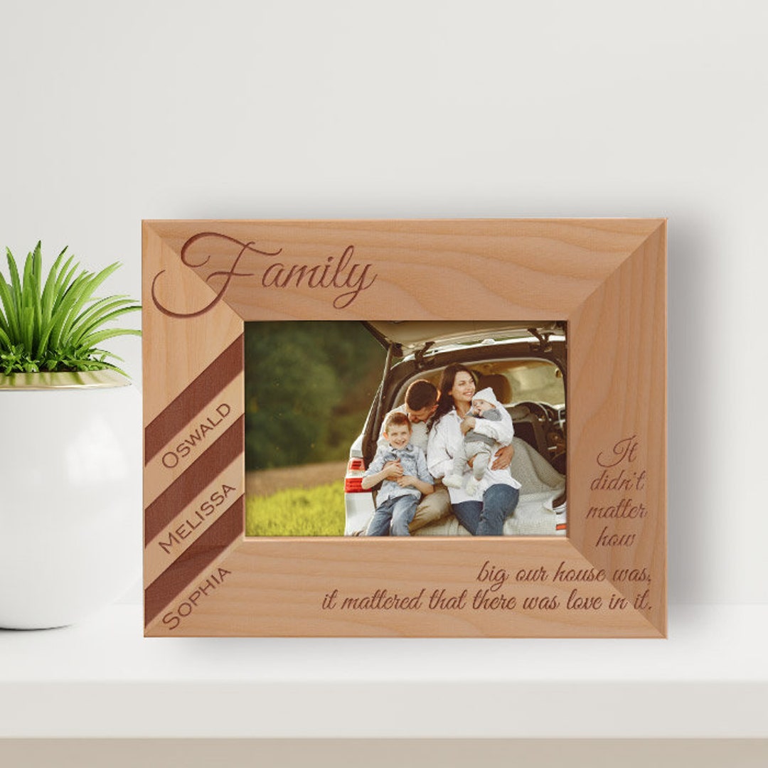 Personalized Family Photo Frame, Customized Frame for Family, Custom ...