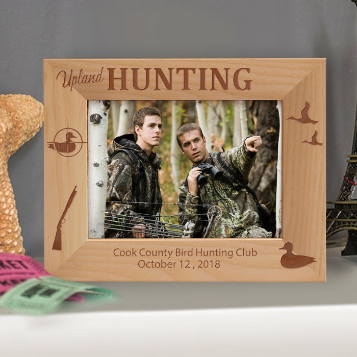 Personalized Upland Hunting Picture Frame, Engraved Photo Frame, Custom ...