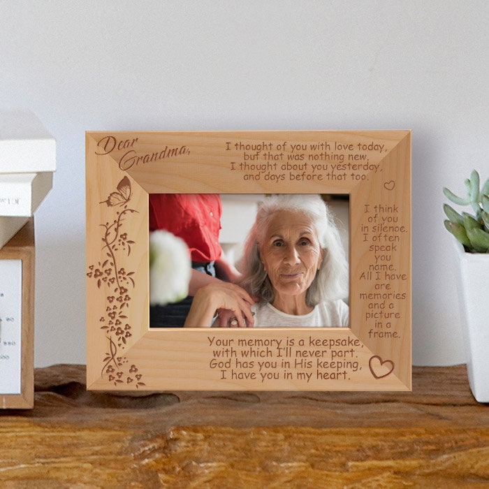Grandma Picture Frame, Memorial Photo Frame, Grandma Rememberance ...