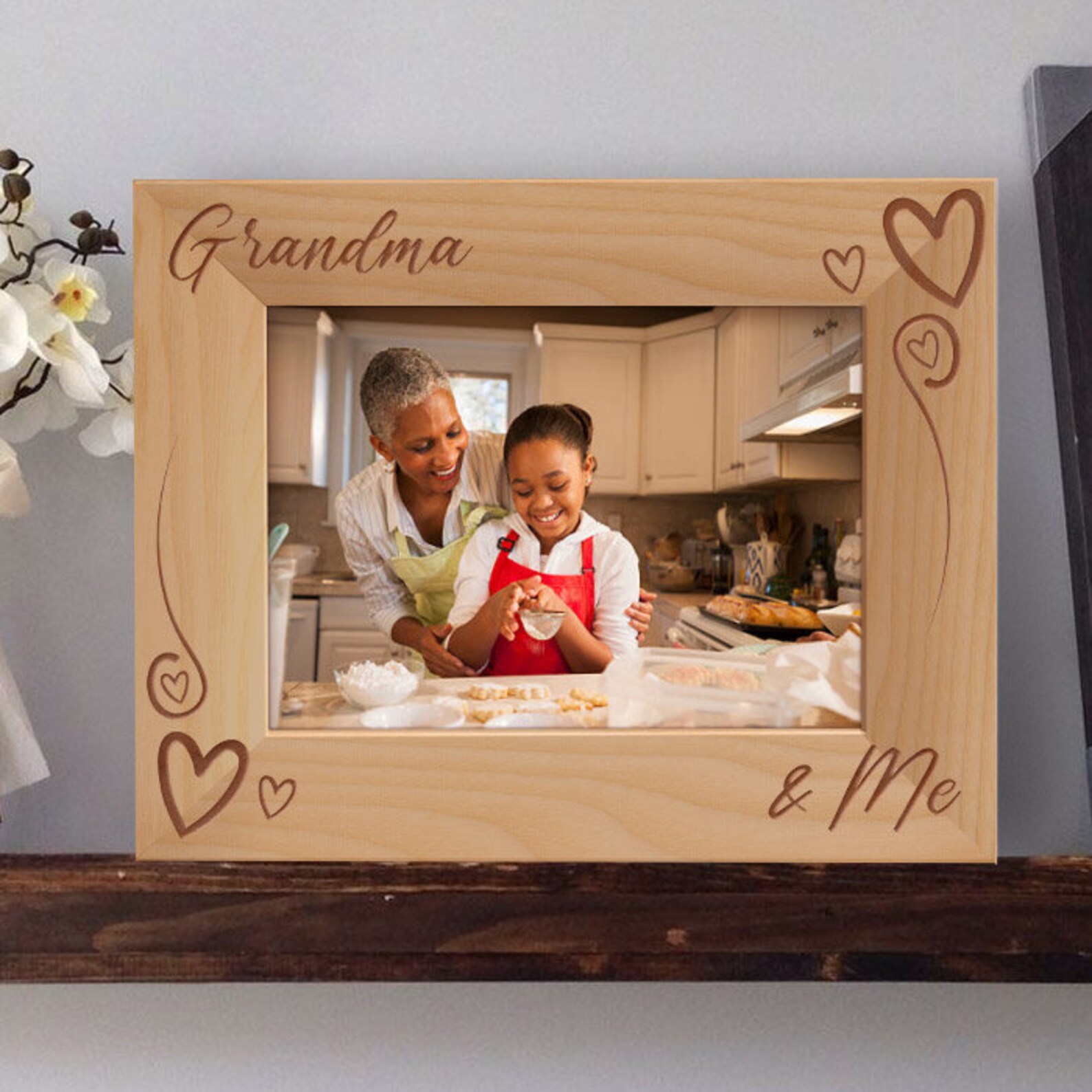 Grandma and Me Frame Wooden Picture Frames Grandma Photo | Etsy