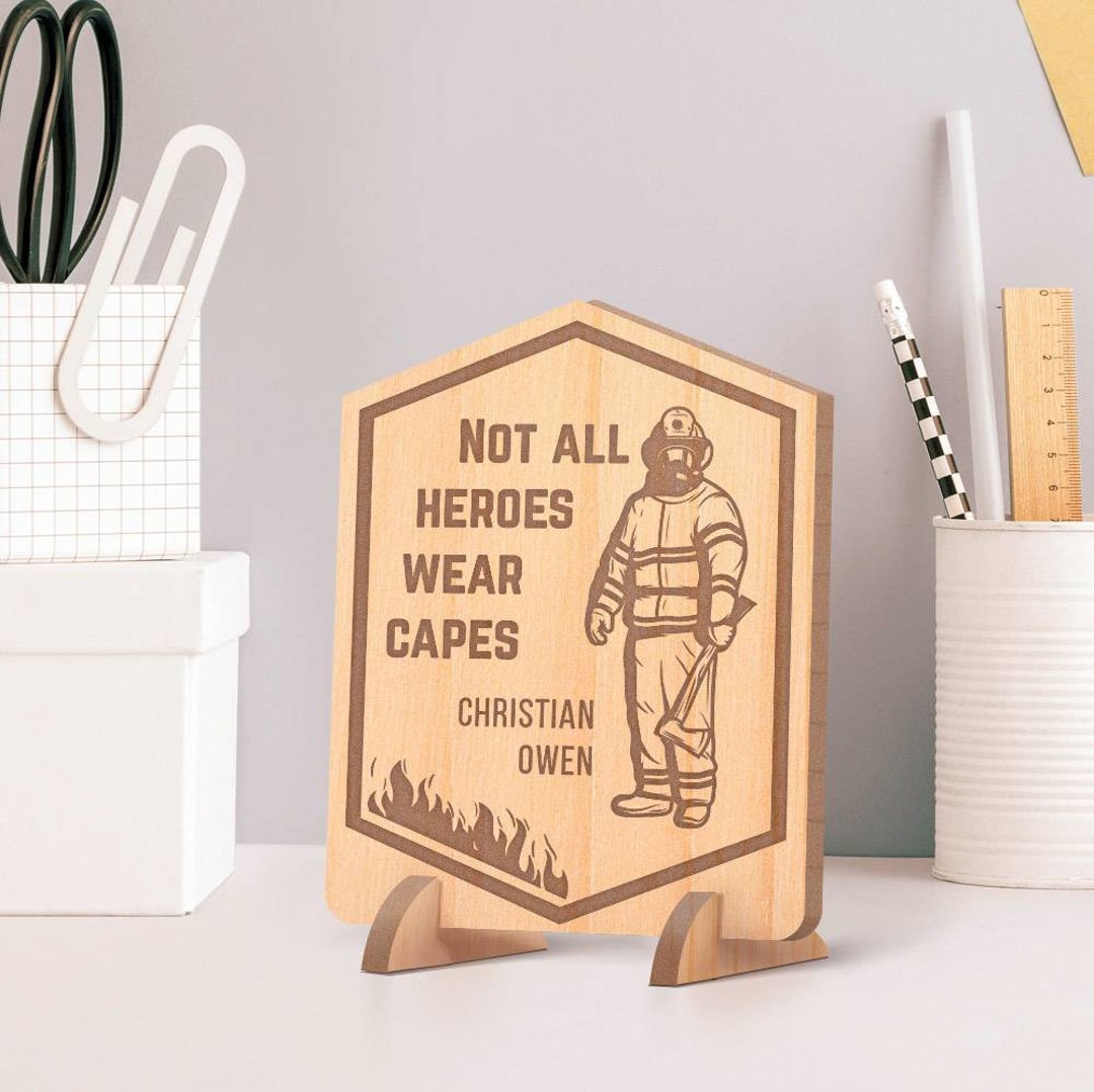 Personalized Firefighter Card, Customized Firefighter Sign Card ...