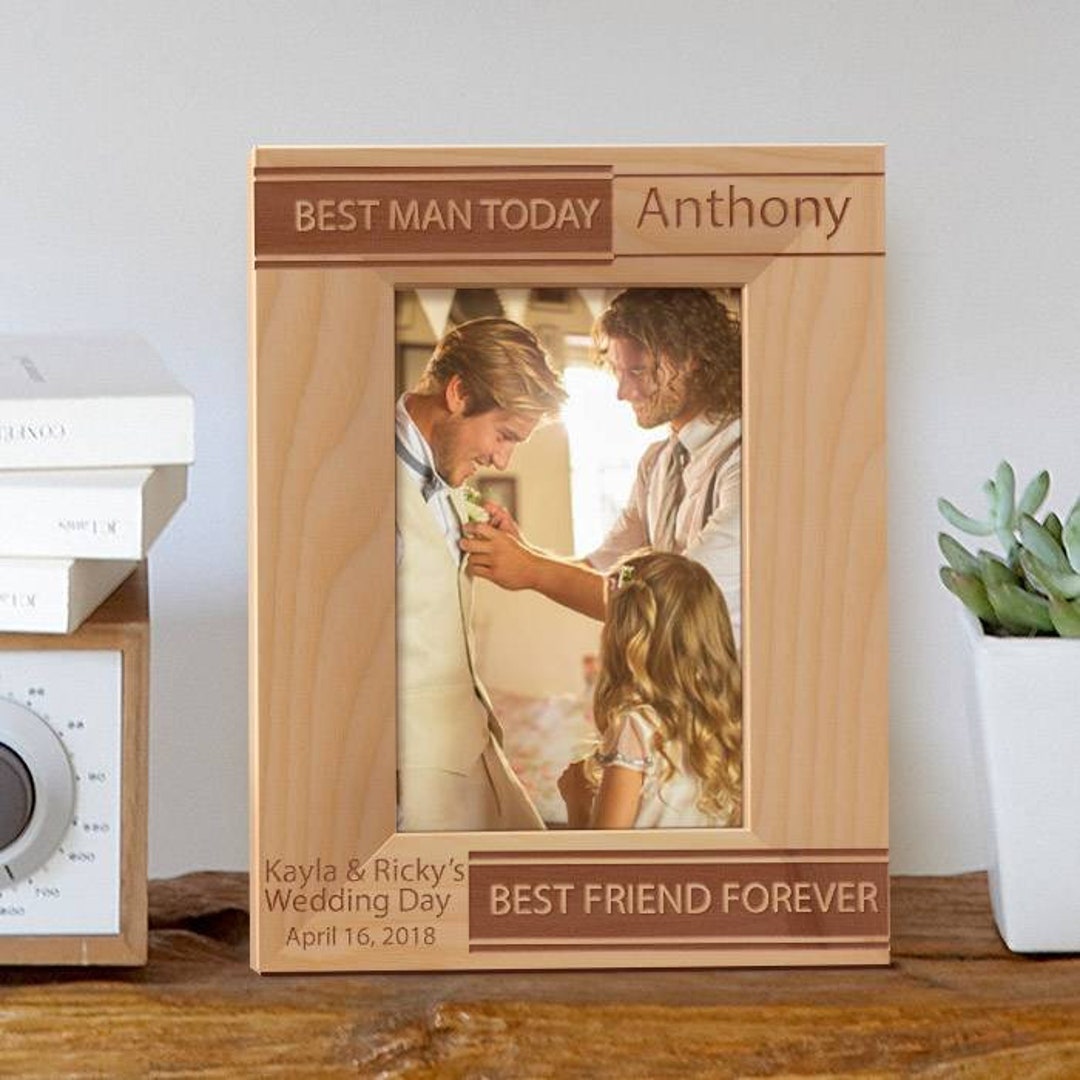 Custom Best Man Picture Frame, Engraved Photo Frame, Personalized ...