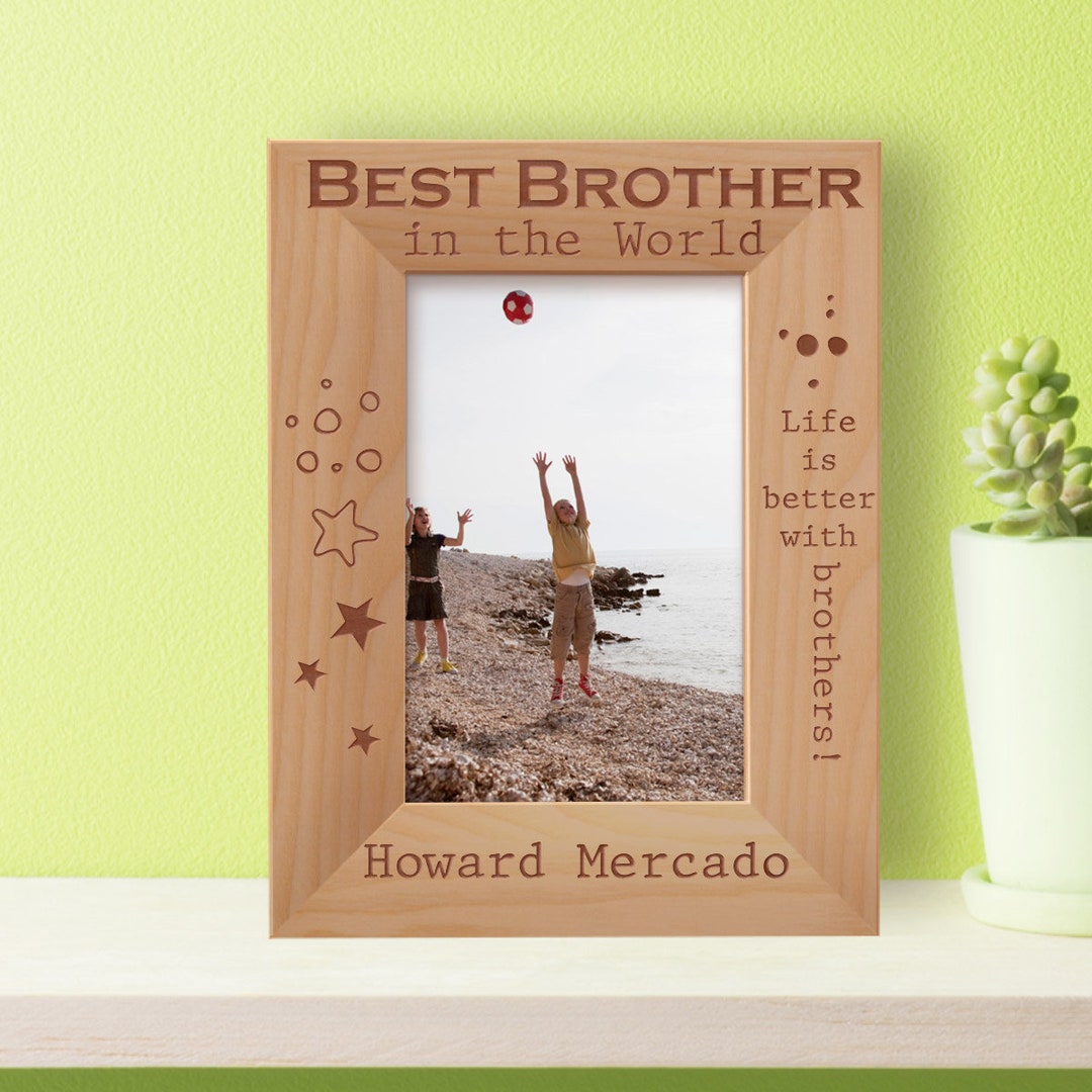 Custom Brother Photo Frame, Personalized Best Brother Photo Frame ...