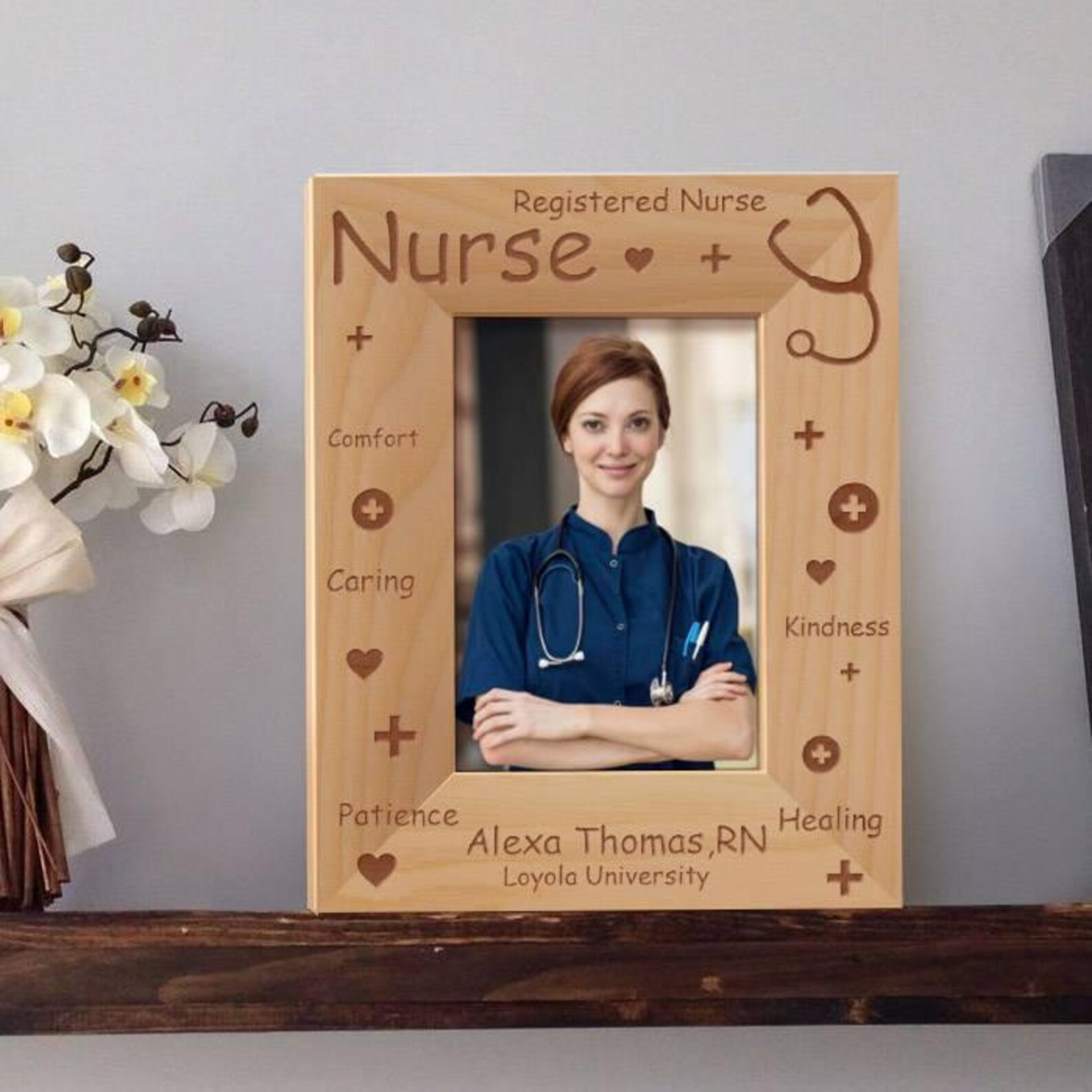 Custom Nurse Picture Frame, Personalized Registered Nurse Picture Frame ...