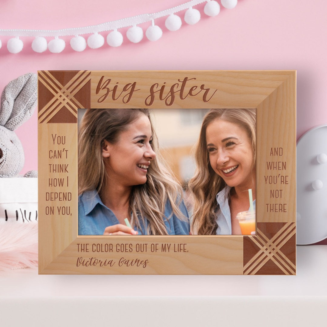 Custom Big Sister Photo Frame, Personalized Photo Frame, Engraved ...