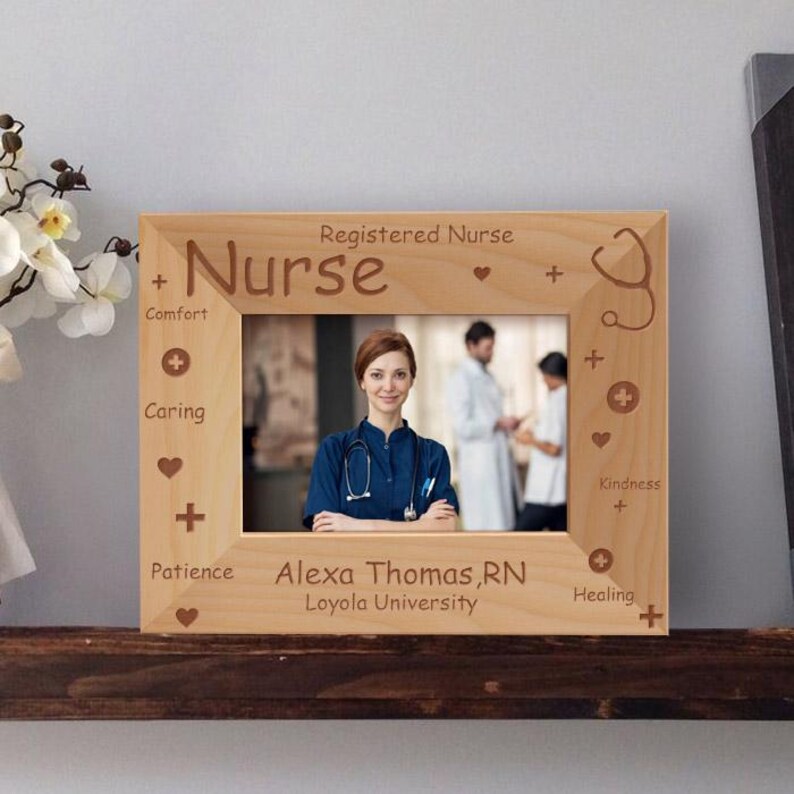 Custom Nurse Picture Frame, Personalized Registered Nurse Picture Frame ...