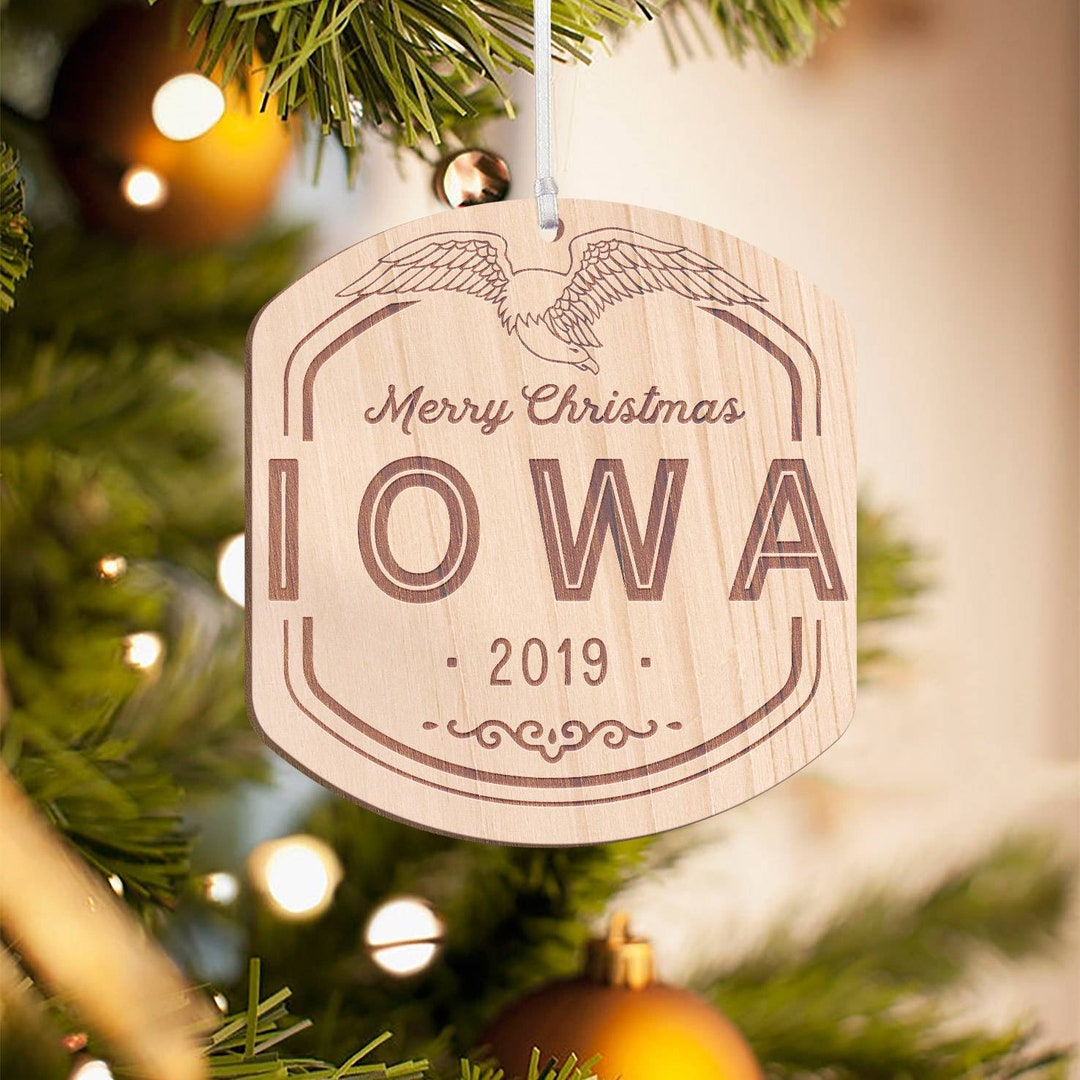 Personalized Iowa State Ornament, State Ornament, New Family Gift ...