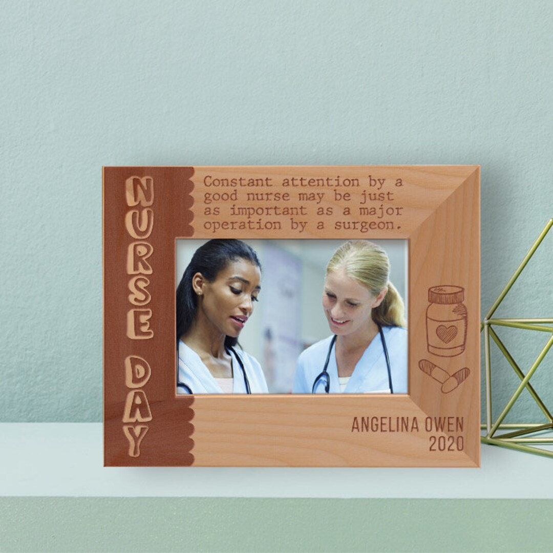 Personalized Nurse Picture Frame, Custom Nurses Day Picture Frame ...