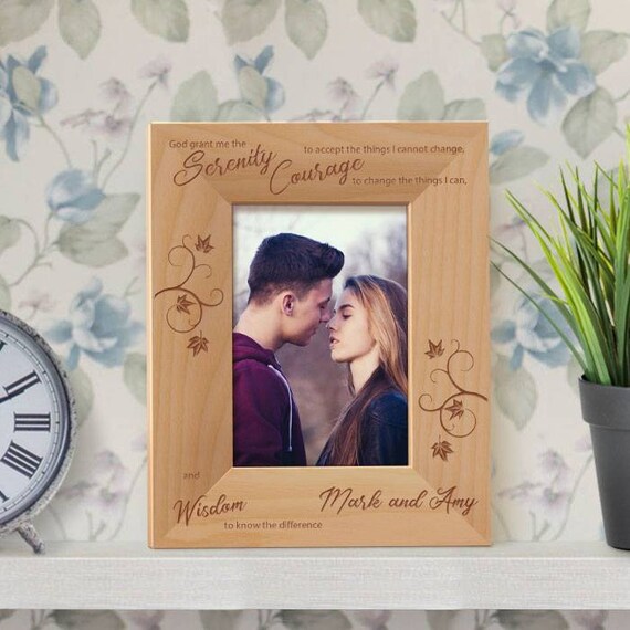 Personalized Serenity Prayer Photo Frame Customized Couples | Etsy