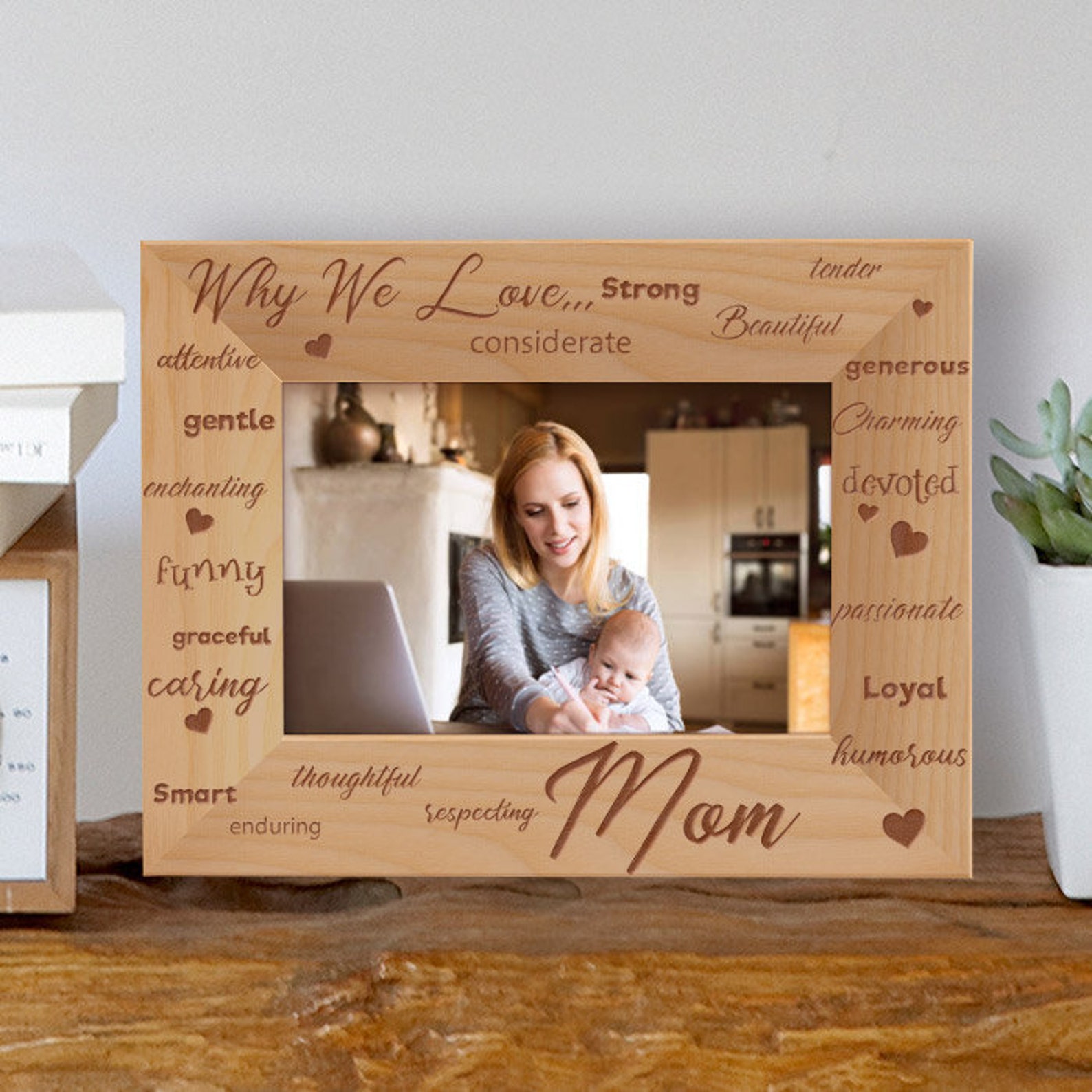Mom Picture Frame, Wooden Picture Frames, Mother Photo Frame ...