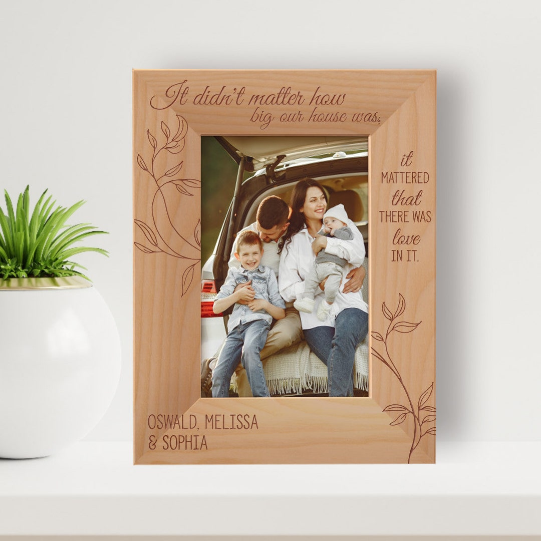 Personalized Family Frame, Customized Photo Frame for Family, Engraved ...
