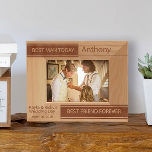 Custom Best Man Picture Frame, Engraved Photo Frame, Personalized ...