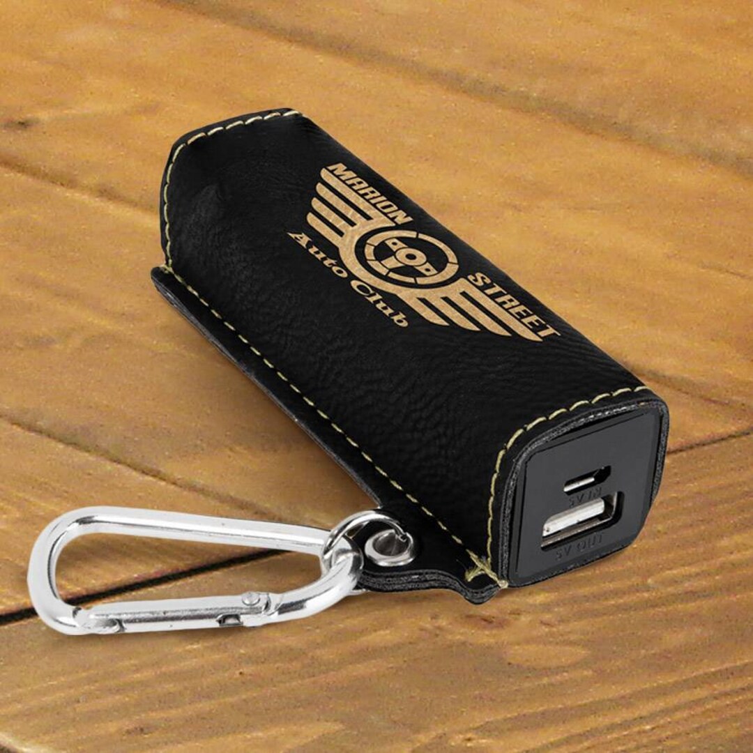 Personalized Power Bank, Customized Leather Power Bank, Engraved USB ...