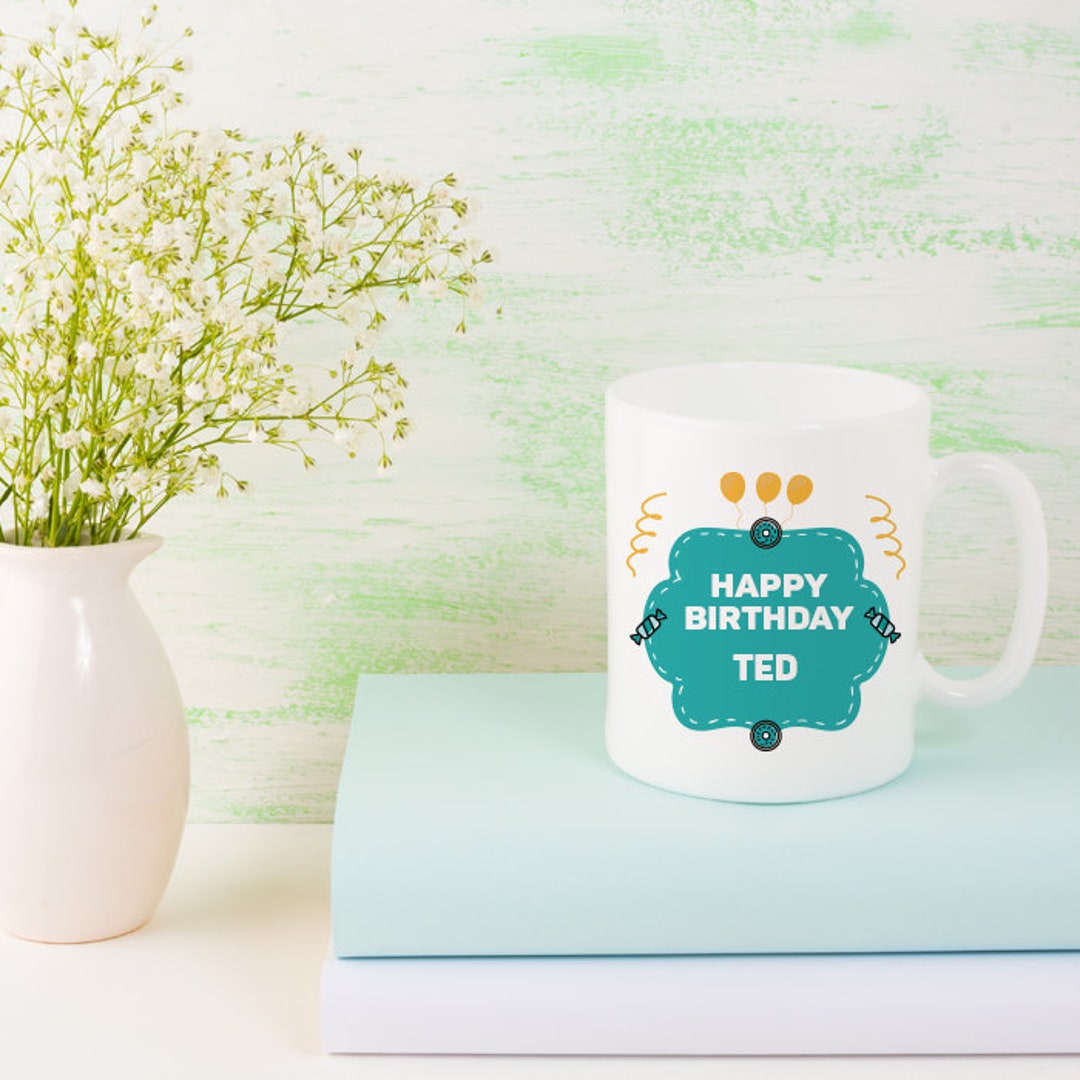 Personalized Happy Birthday Mug, Customized Coffee Mug for Birthday ...