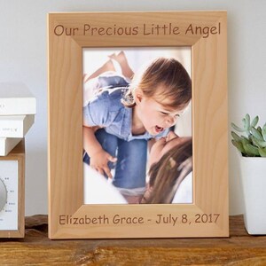 Our Little Angel Picture Frame, Personalized Picture Frame, Engraved ...