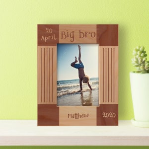 Personalized Big Brother Photo Frame, Custom Big Bro Picture Frame ...