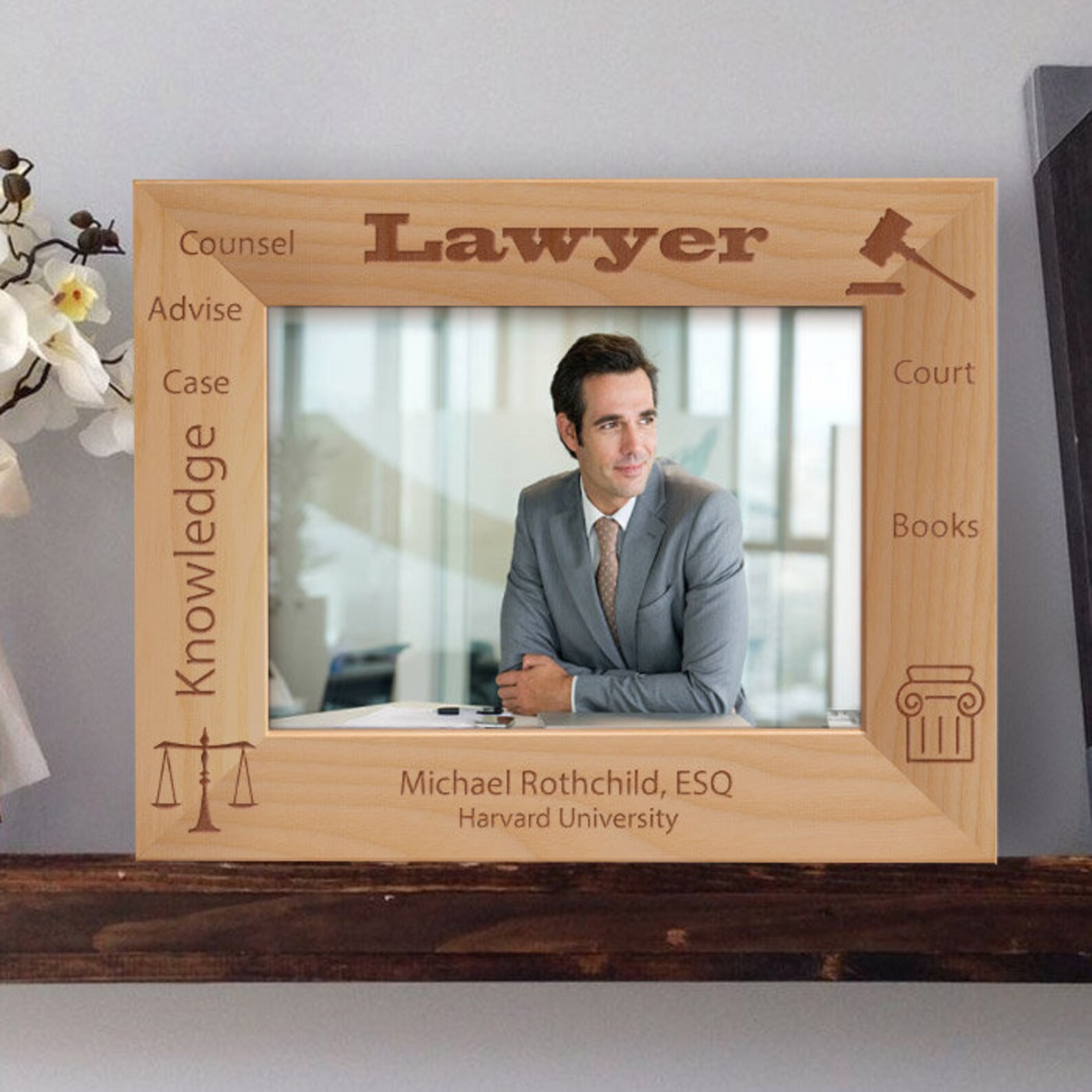 Lawyer Picture Frame, Law School Gift for Lawyer, Personalized Photo ...