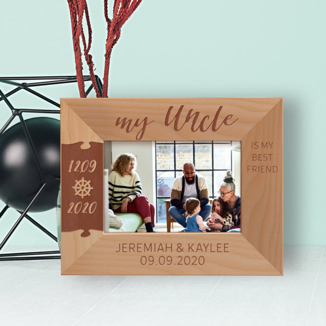 Custom Best Uncle Picture Frame, Personalized Photo Frame, Engraved ...