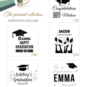 Personalized Graduation Bags, Cotton Drawstring Pouch 3x4, Class of ...