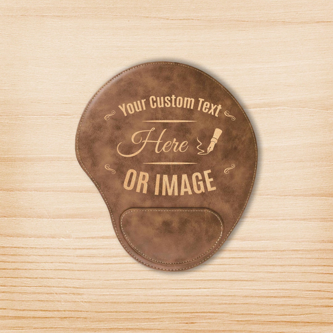 Rustic Mouse Pad, Personalized Leather Mousepad, Engraved Mouse Pad ...